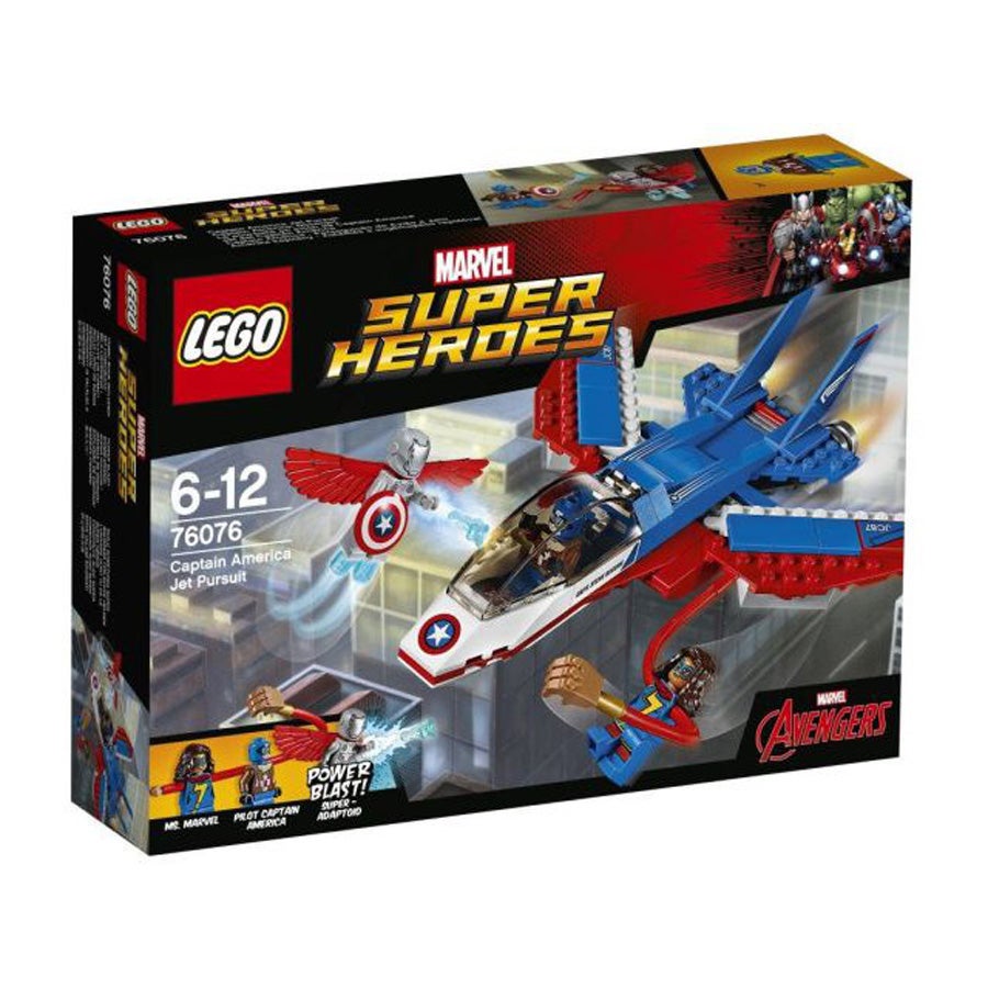 LEGO® 76076: Captain America Jet Pursuit | Empire Bricks - Shippin ...